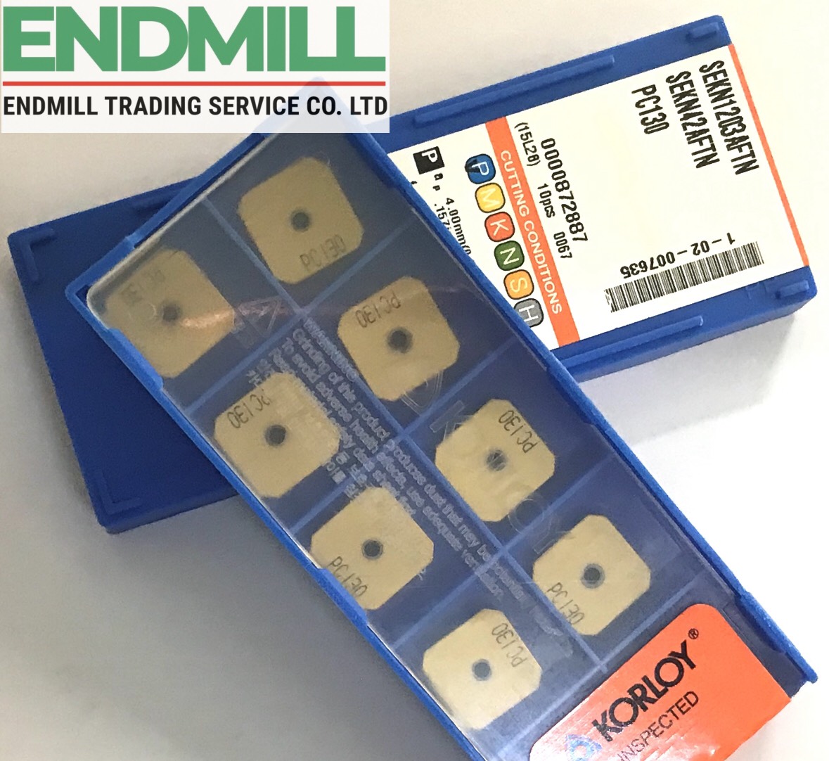 MẢNH DAO PHAY HỢP KIM SEKN 1203 AFTN PC130 - KORLOY - ENDMILL